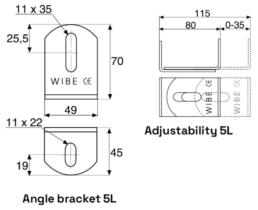 Angle bracket 5L HDG | Wibe group