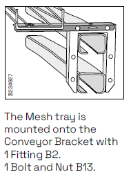 Conveyor bracket B17 450mm EG | Wibe group