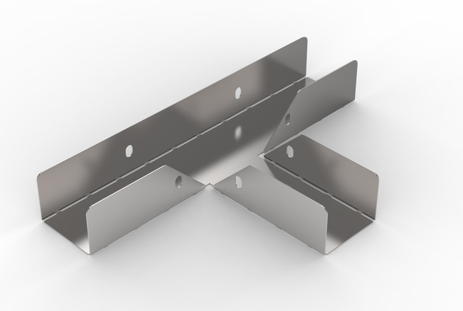 T-junction W12/40-50 flat PG white | Wibe group