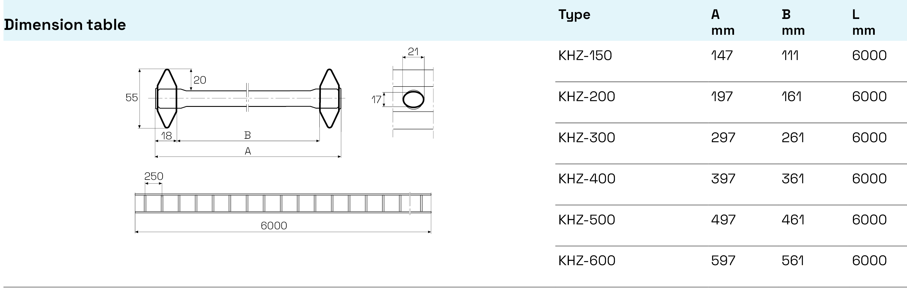 Cable ladder KHZ-600 6m closed Hdg | Wibe group