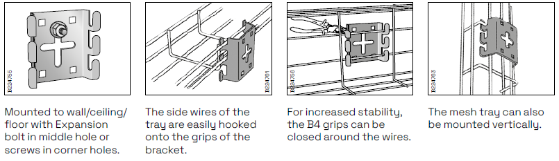 Bracket B4 mini 53-622mm PG | Wibe group