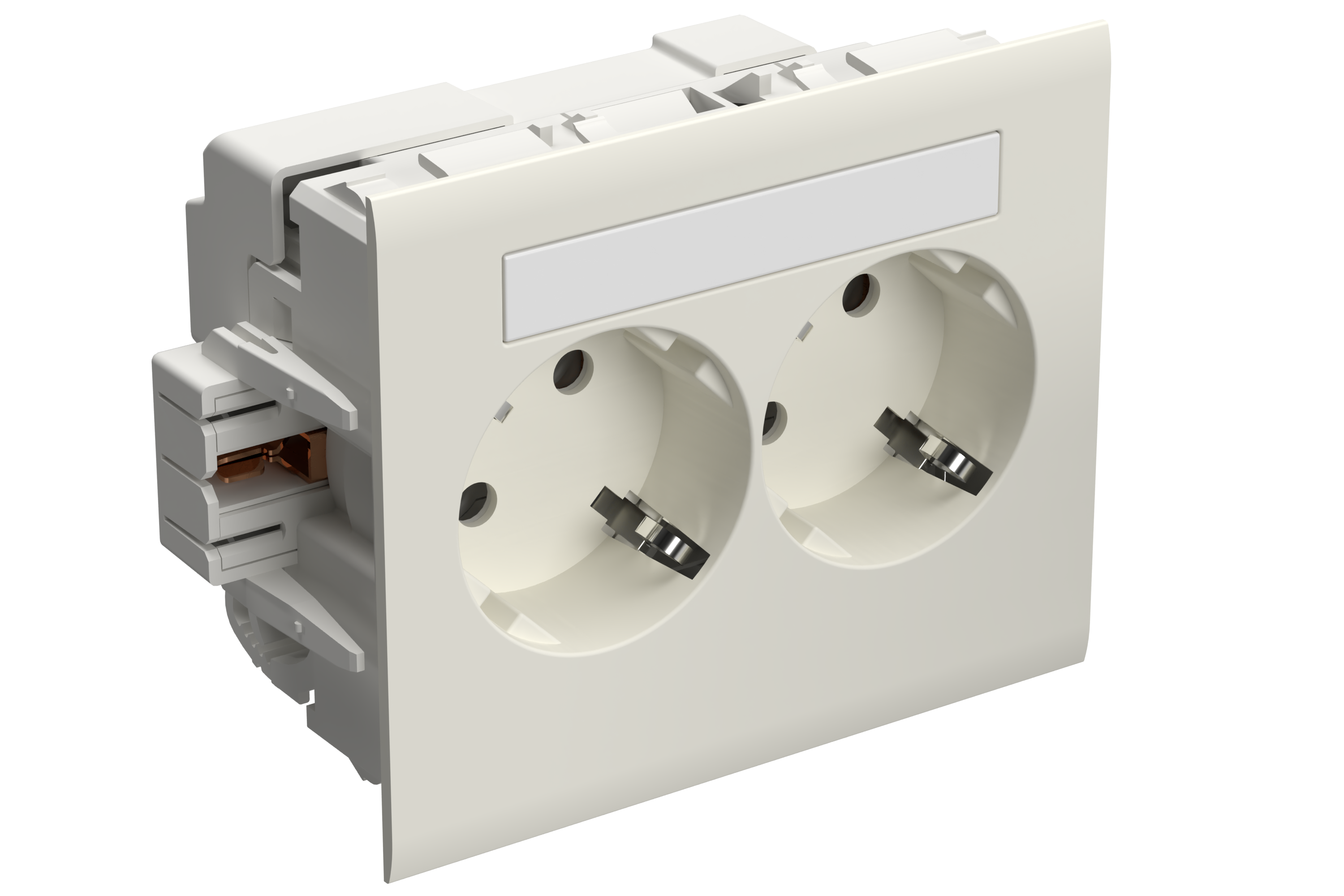 Socket outlet 2-way base sc white 9010 | Wibe group