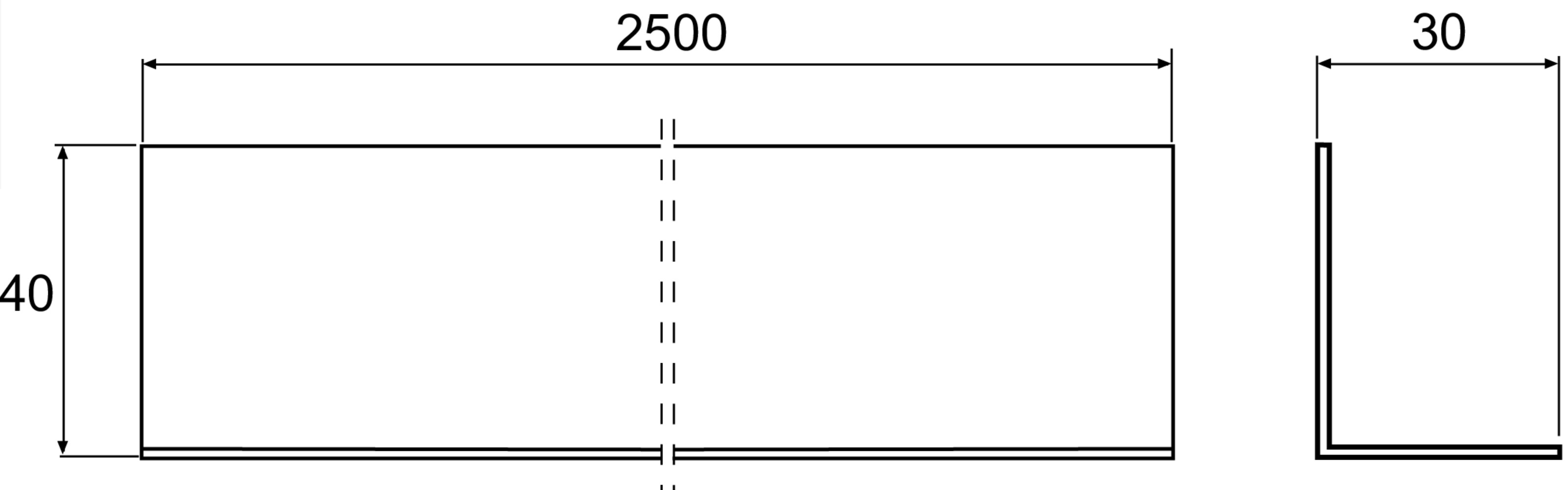 Separating plate B26 2.5m PG | Wibe group