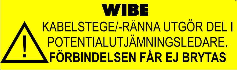 Equipotential bonding label | Wibe group