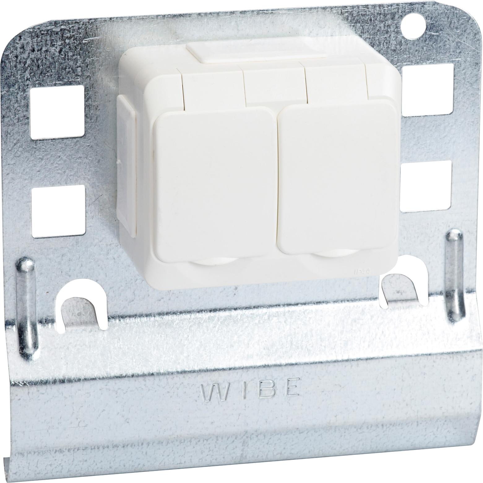 Outlet 2-way encl IP44/Junction b pl 35S | Wibe group
